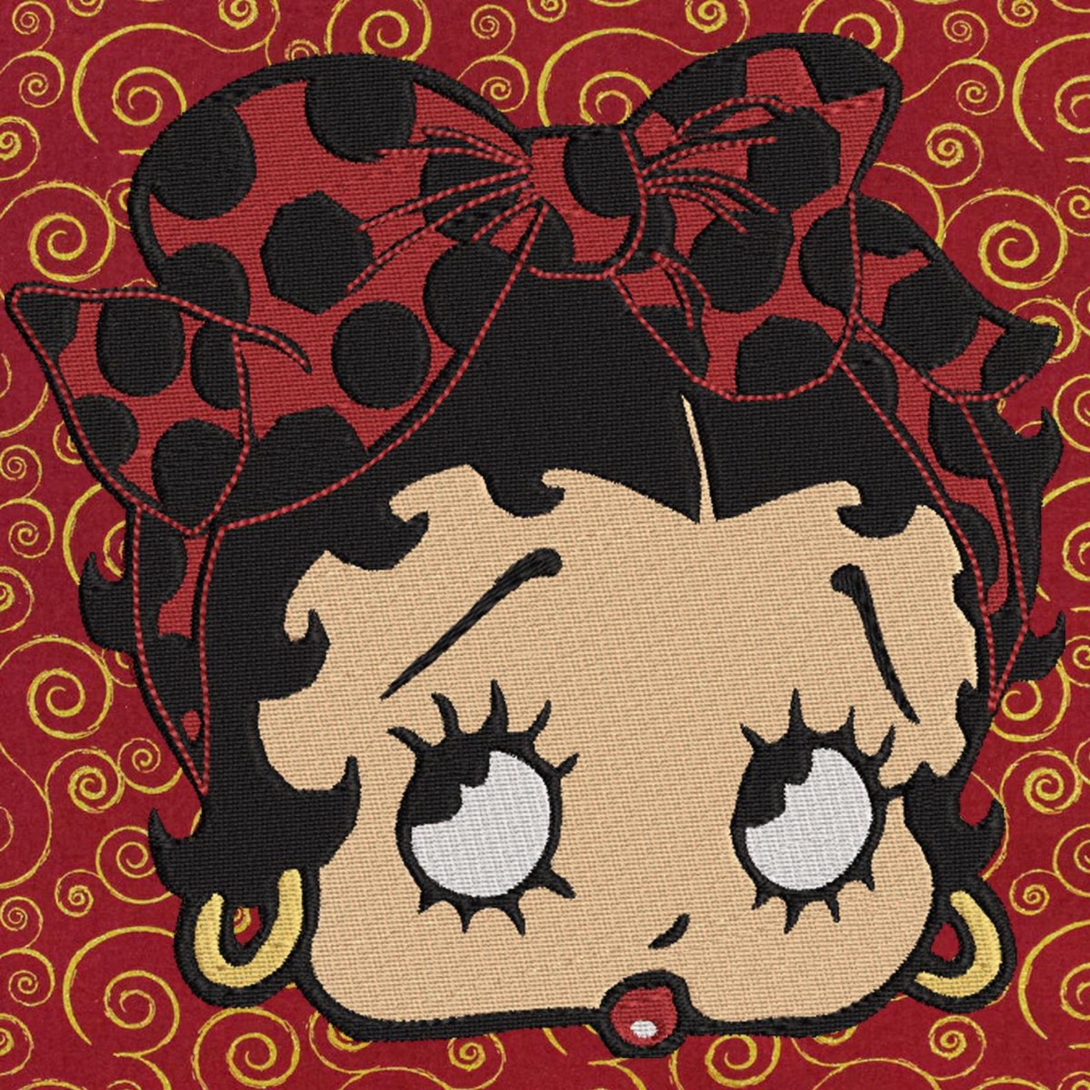 Betty Boop 1930s Retro Vintage Patch Digital Machine Embroidery File ...