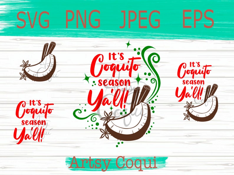 Its Coquito Season Yall Holiday Layered SVG Cricut Design, Puerto Rican ...