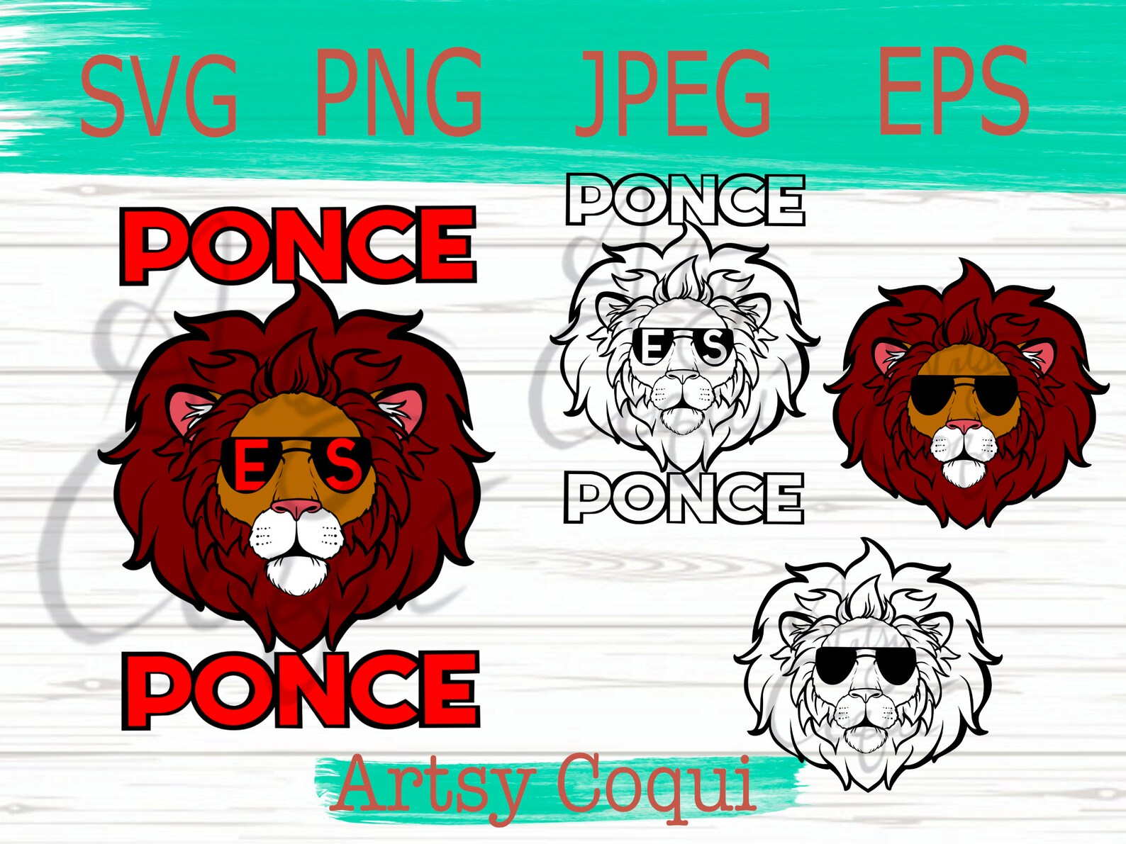 Ponce Es Ponce Lion Layered SVG Cricut Design, Boricua Lion With ...