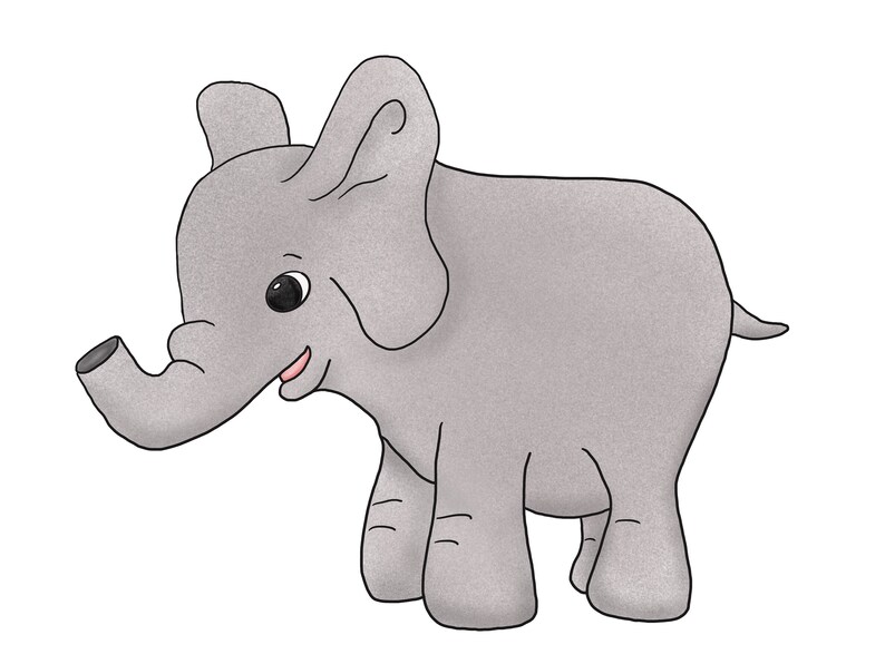 Hand Drawn Clip Art Zoo Animals Individual Design Elements - Etsy