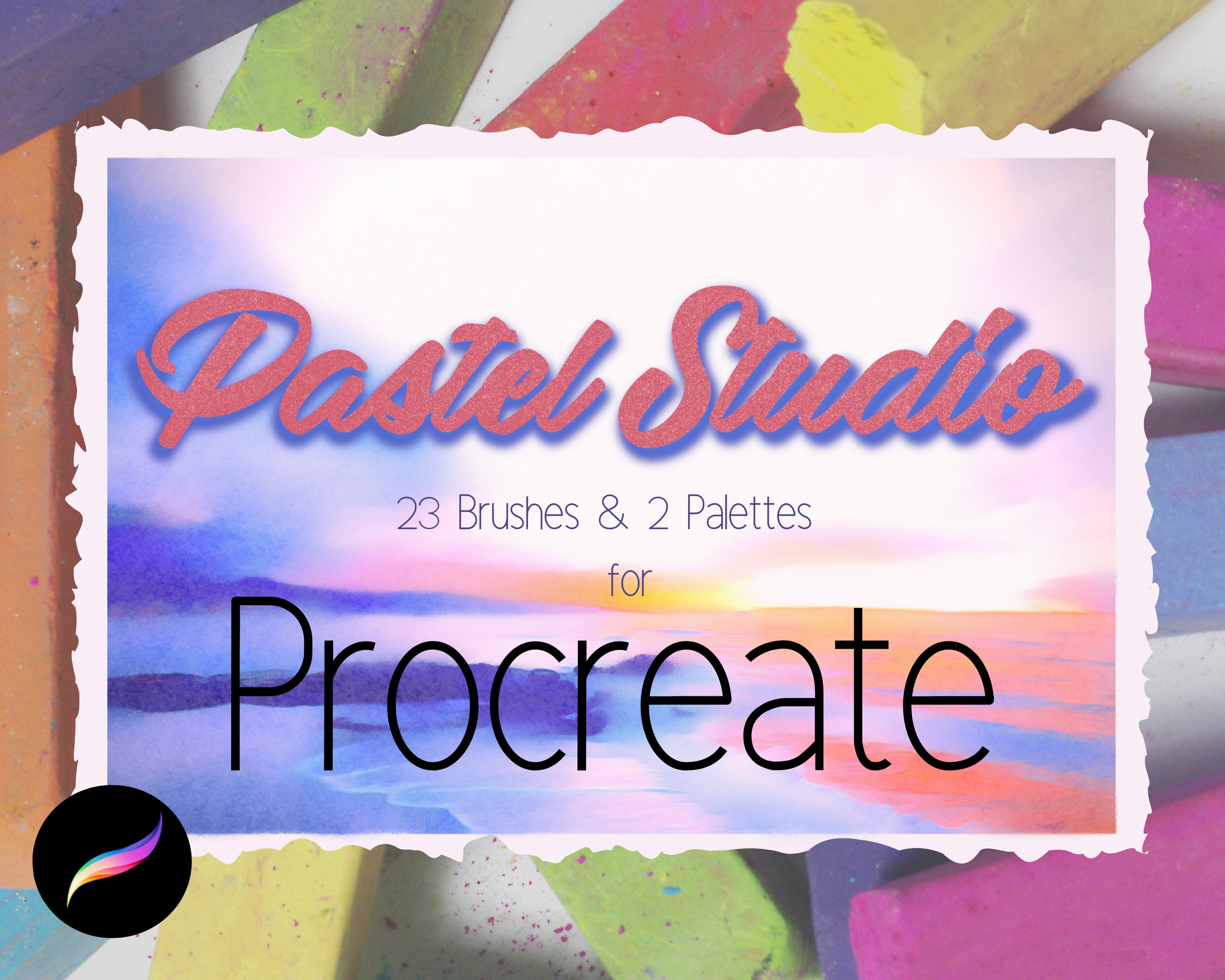 Pastel Brushes for Procreate X 23 Includes Paper Textures & | Etsy