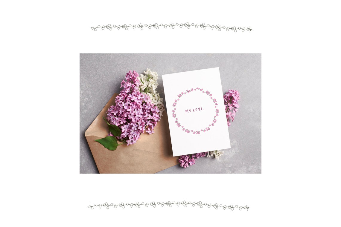 As Free as It Can Be Procreate Valentines Heart Vine Brush - Etsy