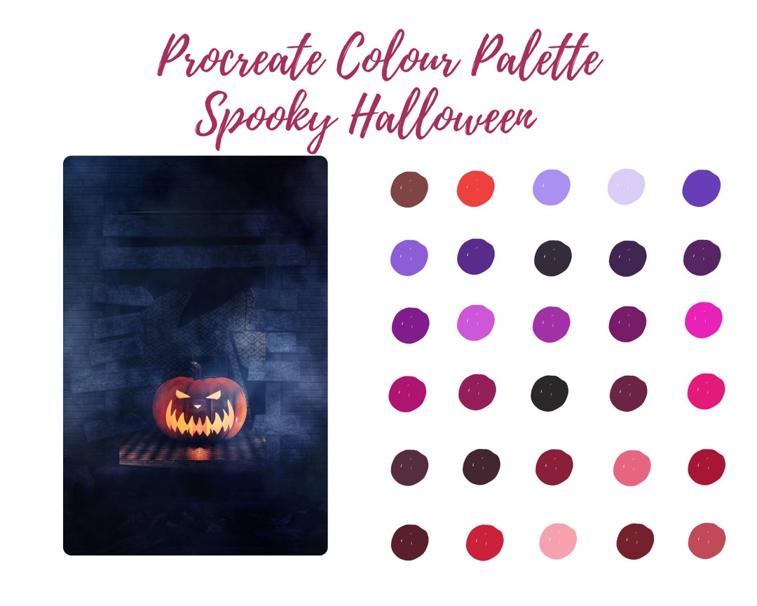 Spooky Halloween - Procreate Swatch / Colour Palette - 30 Shades ...