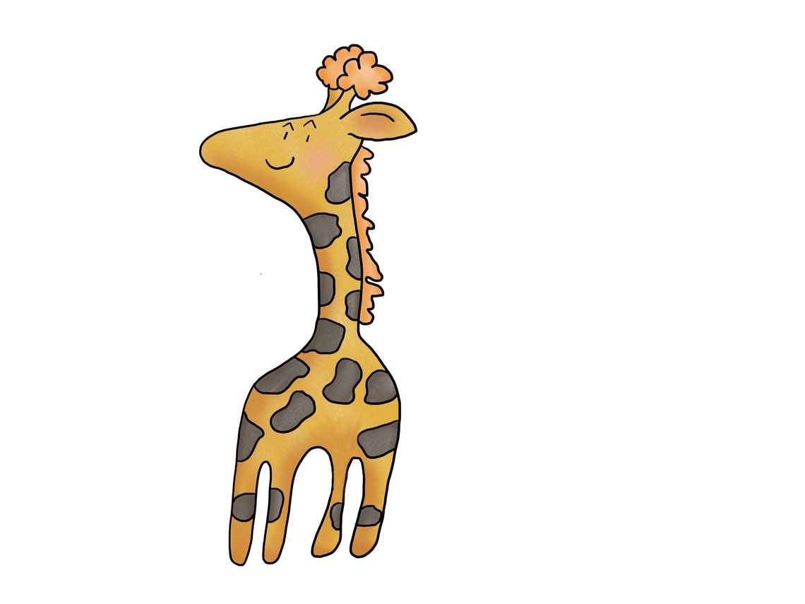 Hand Drawn Clip Art Zoo Animals Individual Design Elements | Etsy