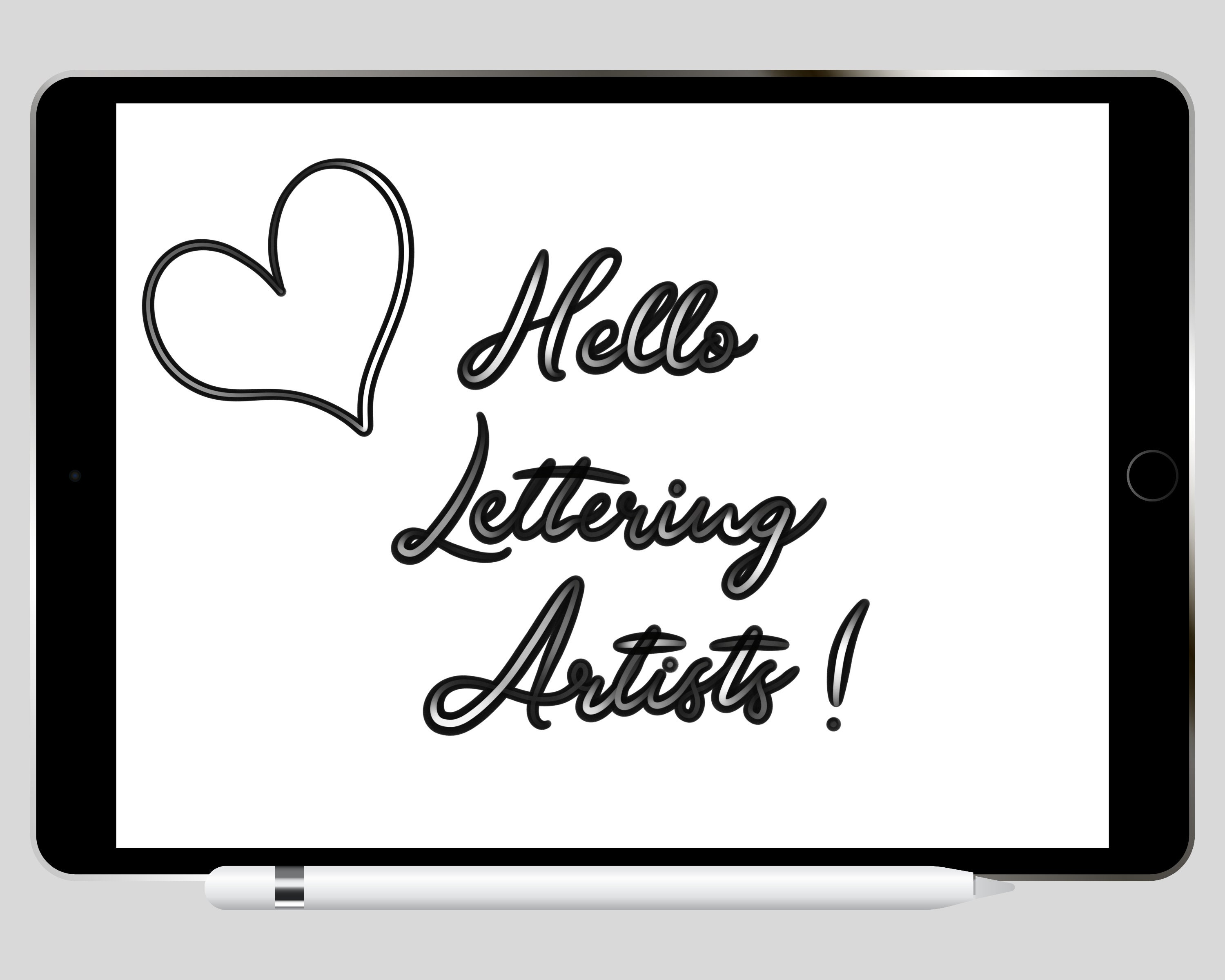 Errol Calligraphy / Lettering Brush for Procreate - Includes Colour ...