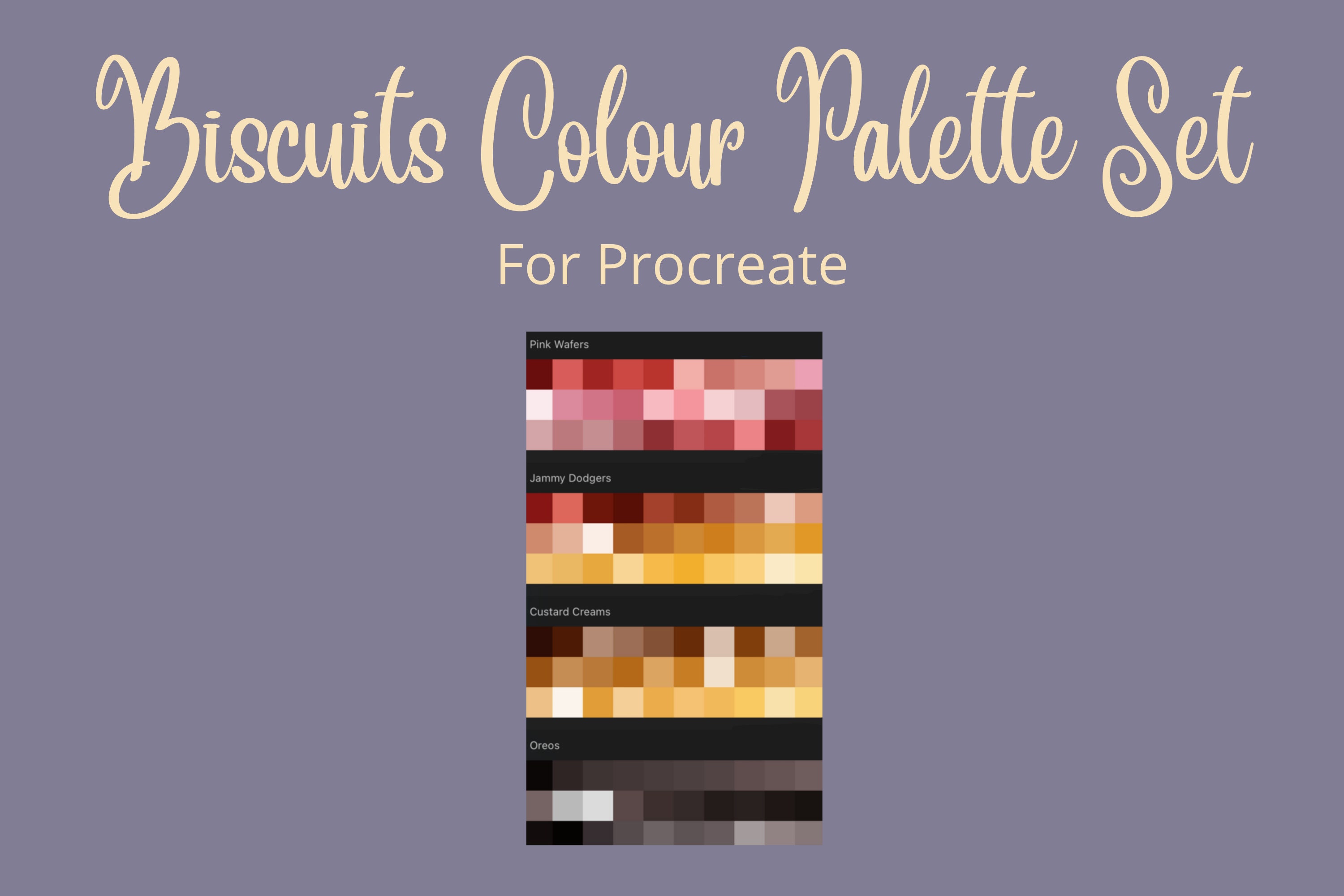 Biscuits Procreate Colour Palette / Swatches X 4 120 Colours | Etsy
