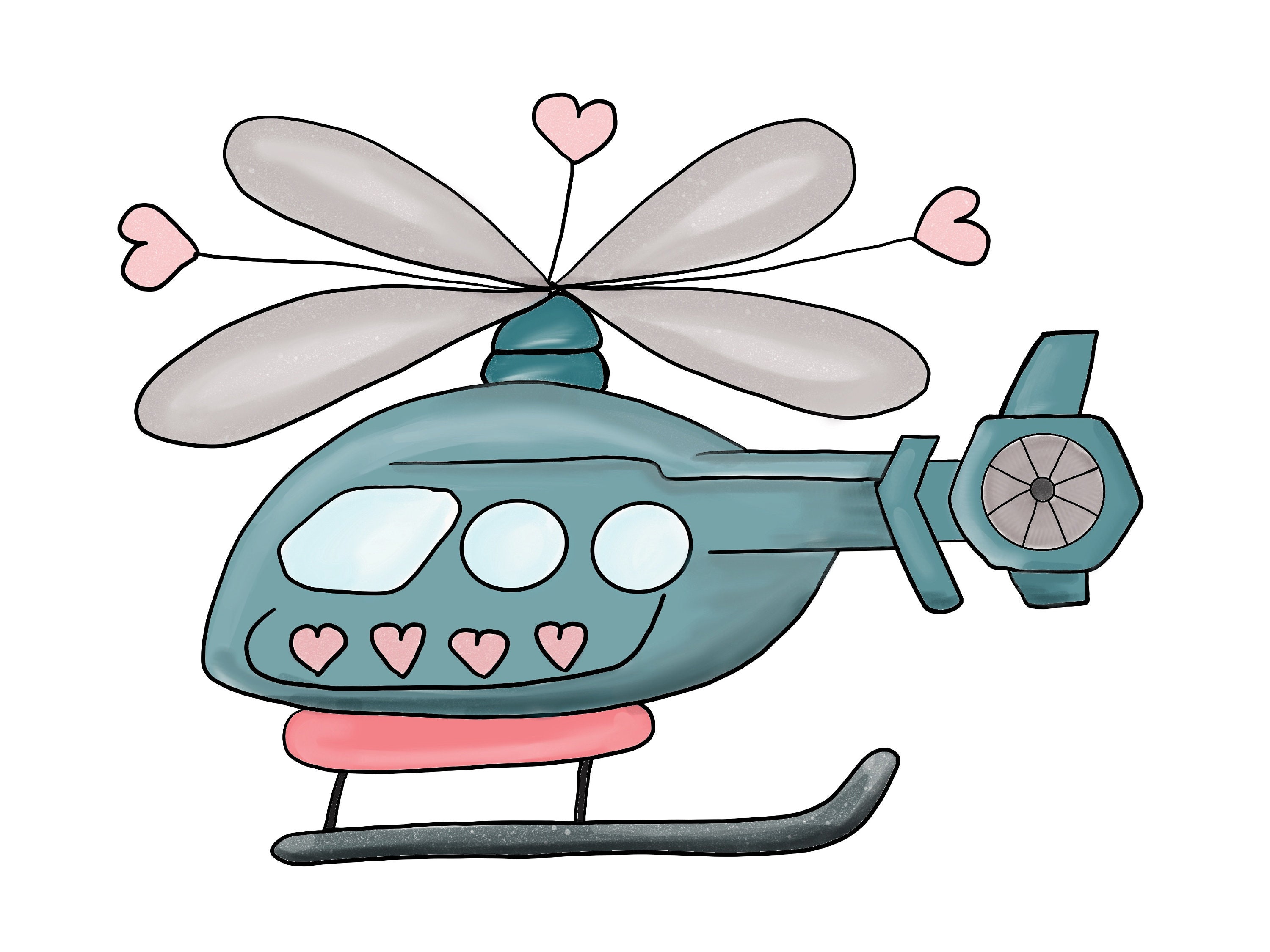 Hand Drawn Clip Art Art-up, up and Away Watercolour Pencil/ink Style 9 ...