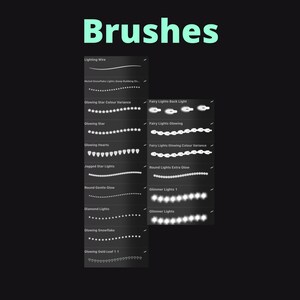 Procreate String Lights Brushes - Luminescent Art, Wreath Creation ...