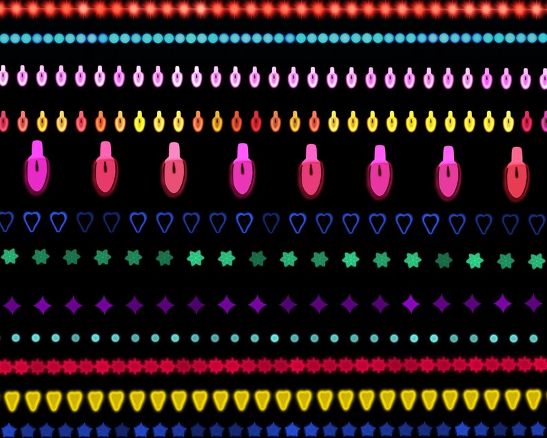 Procreate String Lights Brushes - Luminescent Art, Wreath Creation ...