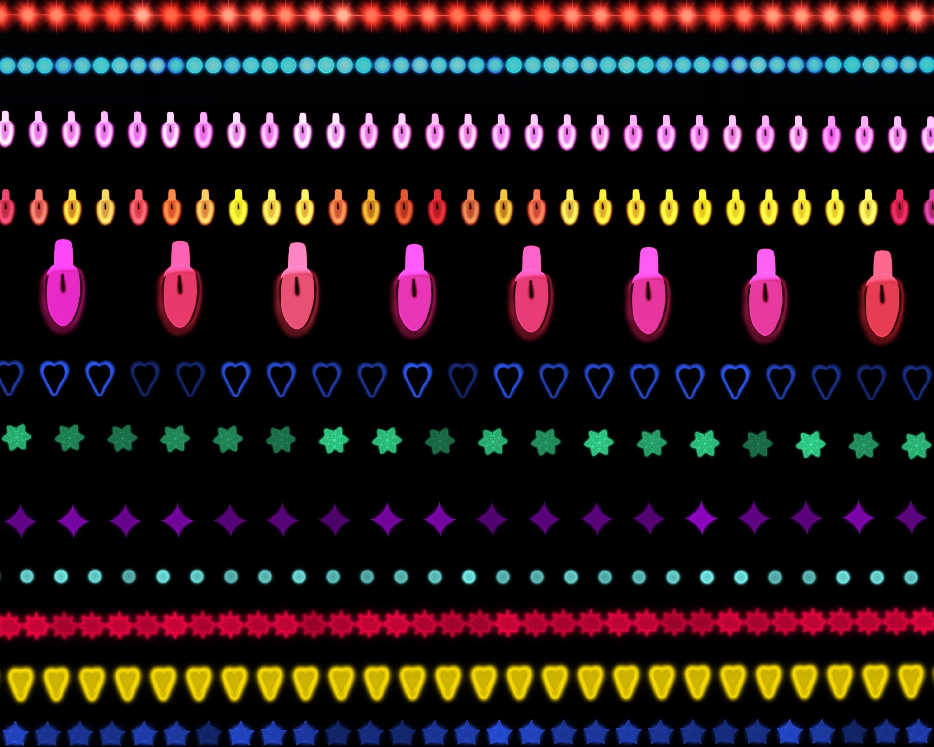 Procreate String Lights Brushes - Luminescent Art, Wreath Creation ...