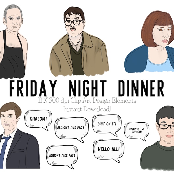 Friday Night Dinner - Etsy UK