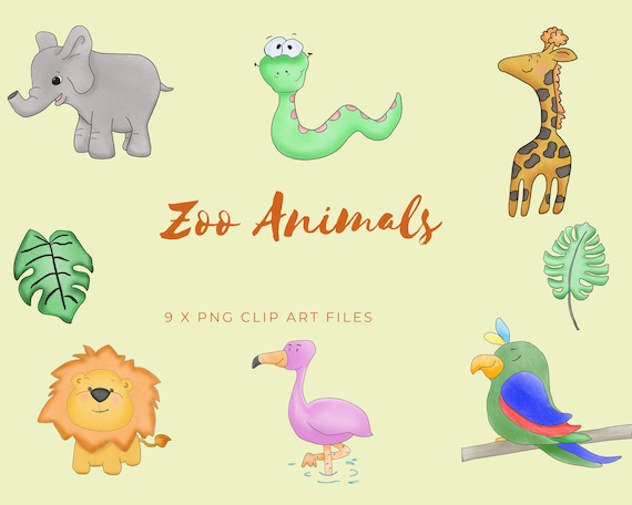Safari Baby Animals Clipart Jungle Animals Clipart Zoo