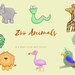 Hand Drawn Clip Art - Zoo Animals- Individual Design Elements - 9 X PNG ...