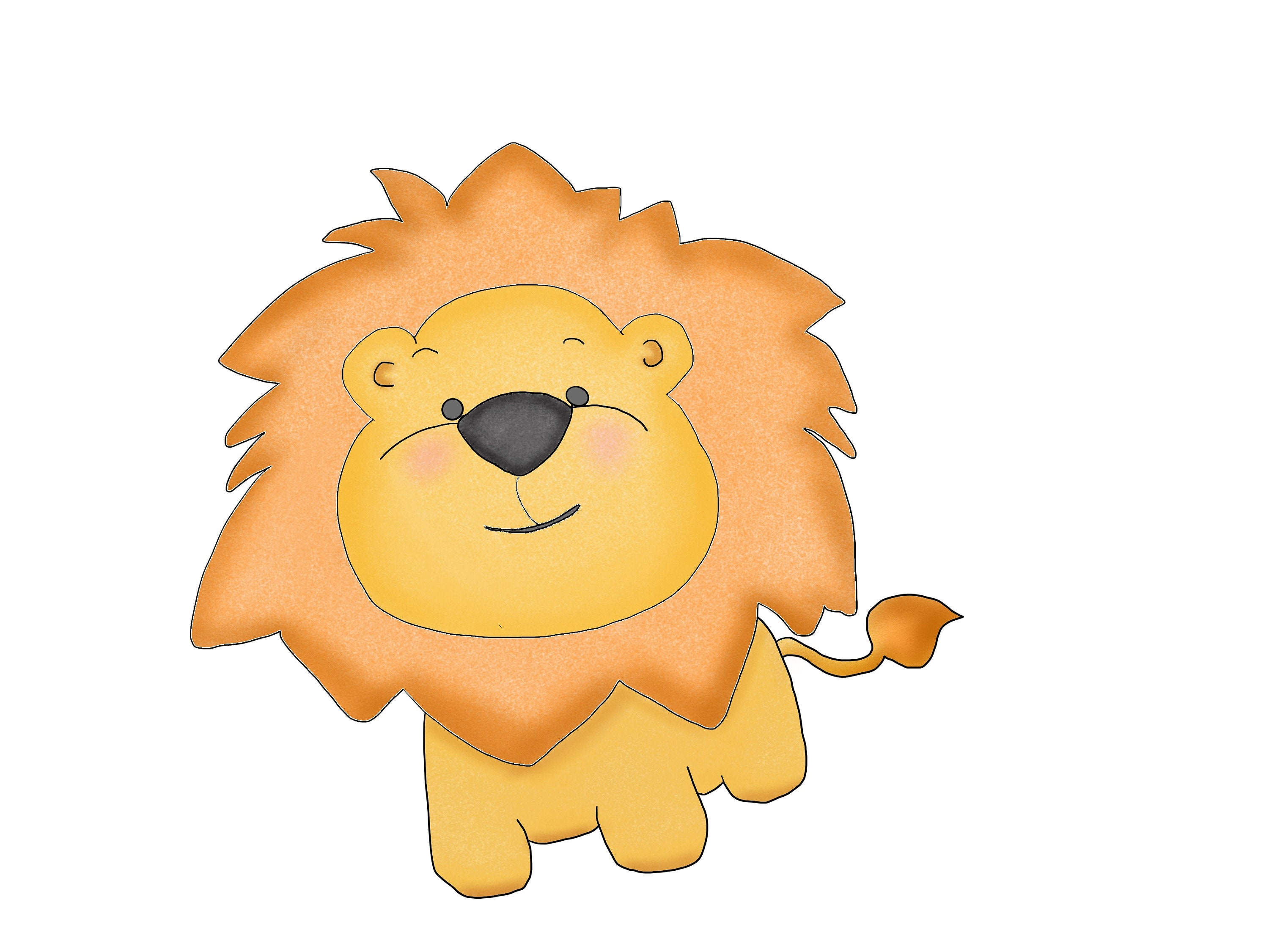 Hand Drawn Clip Art Zoo Animals Individual Design Elements - Etsy