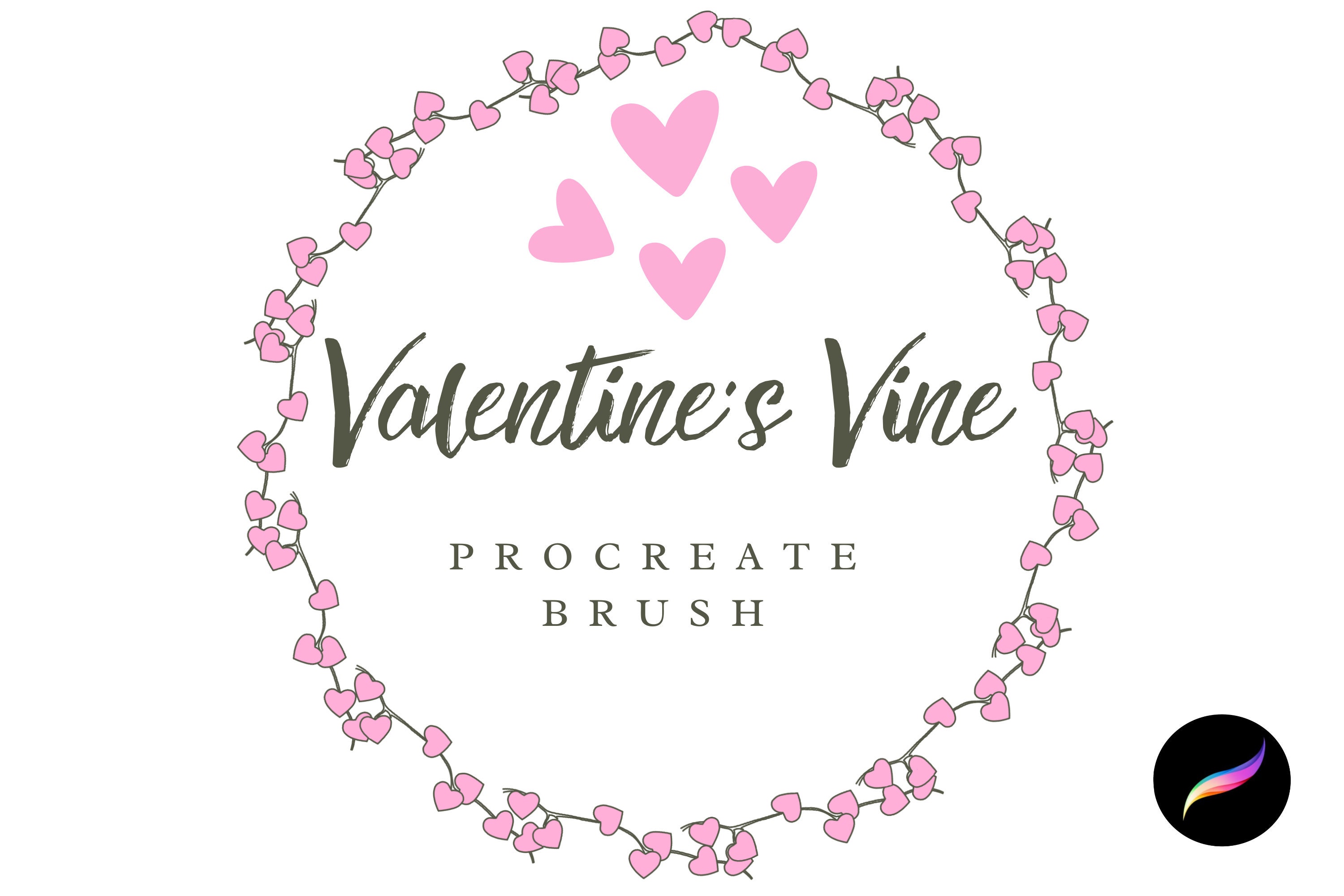 As Free as It Can Be! Procreate Valentine’s Heart Vine Brush! - Etsy