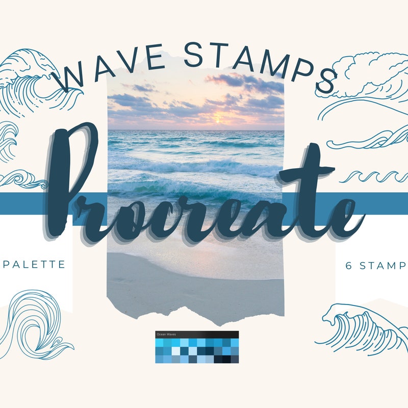 Ocean Wave Stamp - Etsy