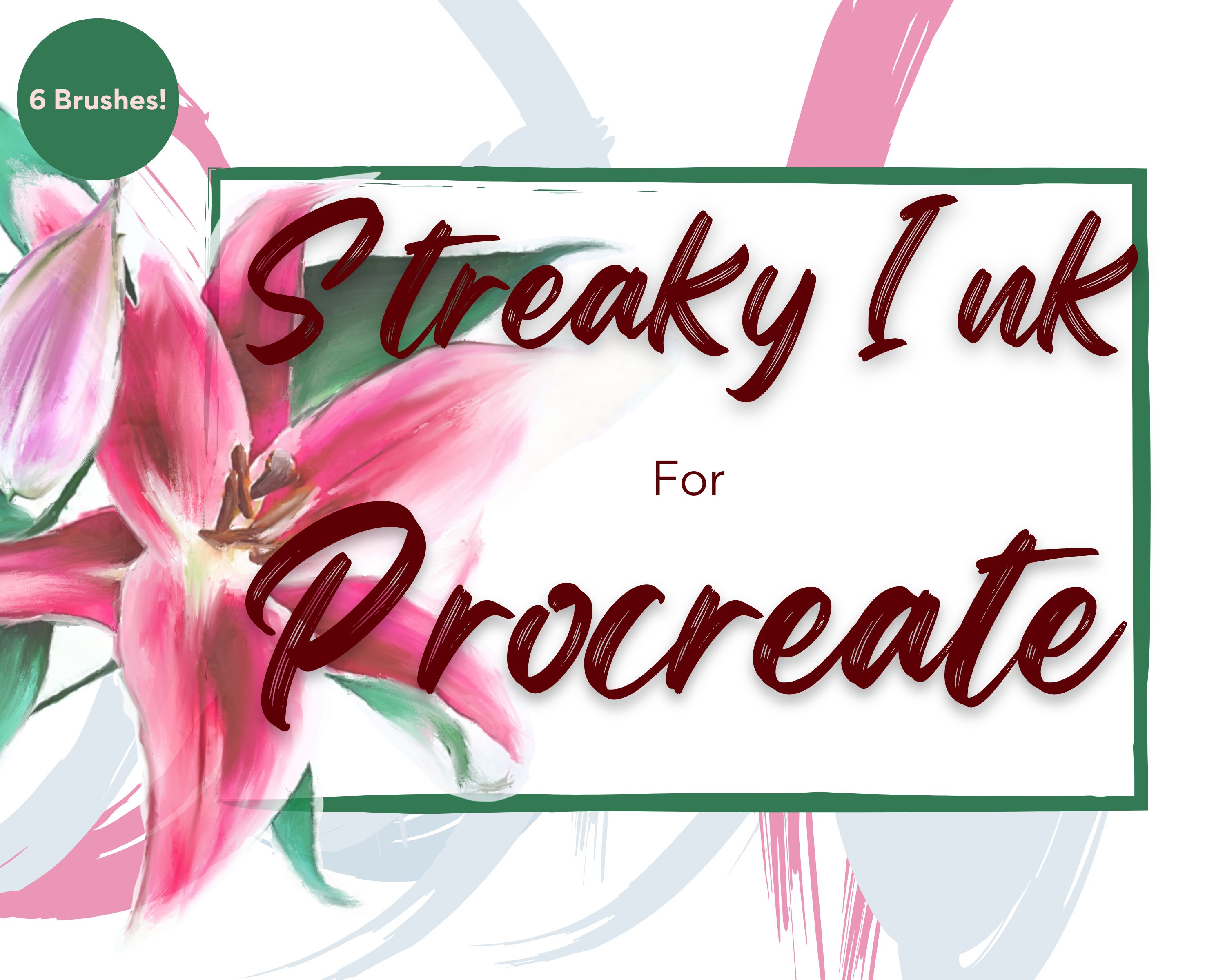 Streaky Ink Brushes for Procreate X 6 - Instant Download! - Etsy
