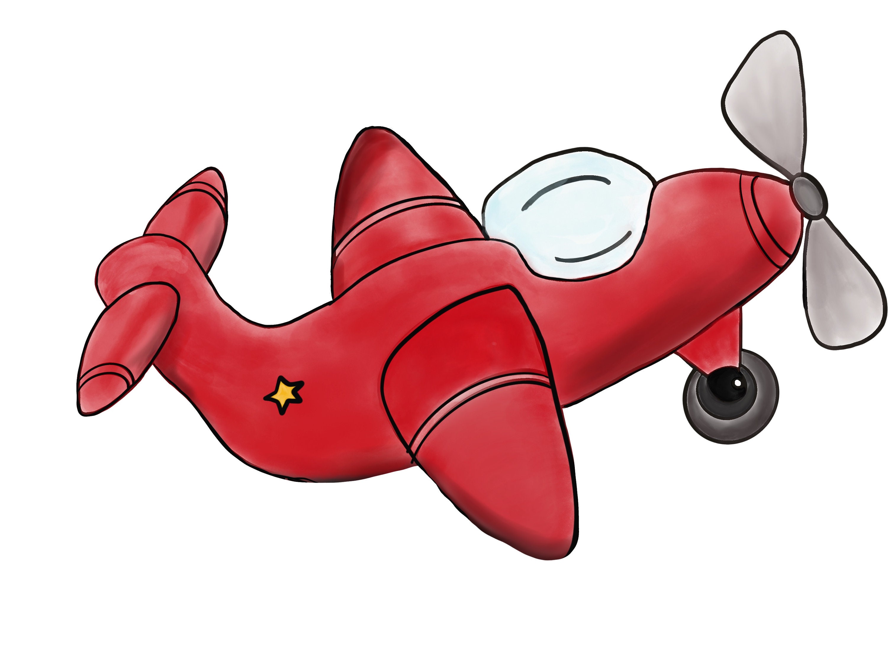 Hand Drawn Clip Art Art-up, up and Away Watercolour Pencil/ink Style 9 ...