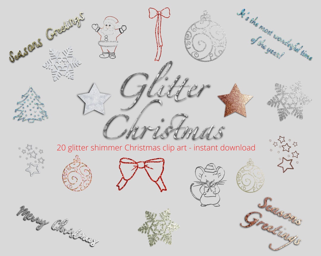 Glitter Shimmer Sparkle - Christmas Clip Art Clipart - Design Elements ...