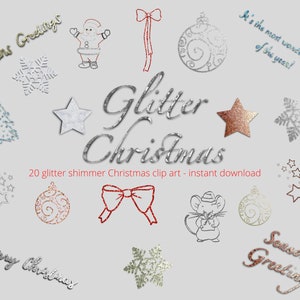 Glitter Shimmer Sparkle - Christmas Clip Art Clipart - Design Elements ...
