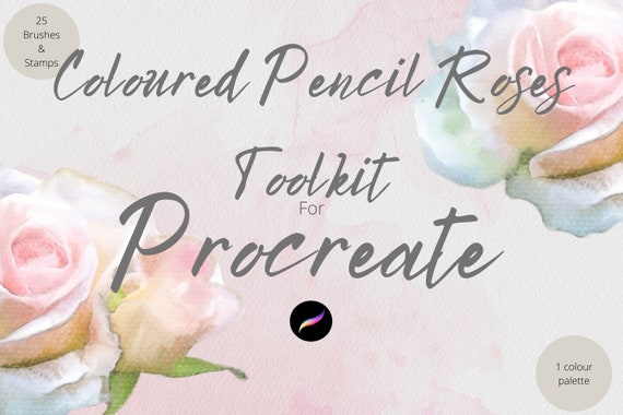 Procreate Coloured Pencil Roses Toolkit Brushes X 30 | Etsy