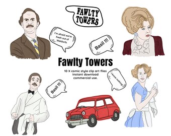 INBETWEENERS Hand Drawn Clip Art Illustration Design Elements | Etsy