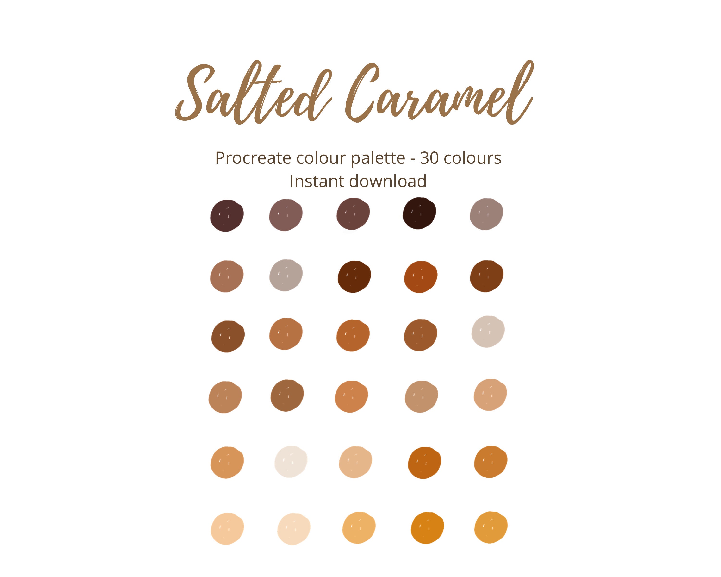 Salted Caramel Calligraphy / Lettering Brush for Procreate Includes ...