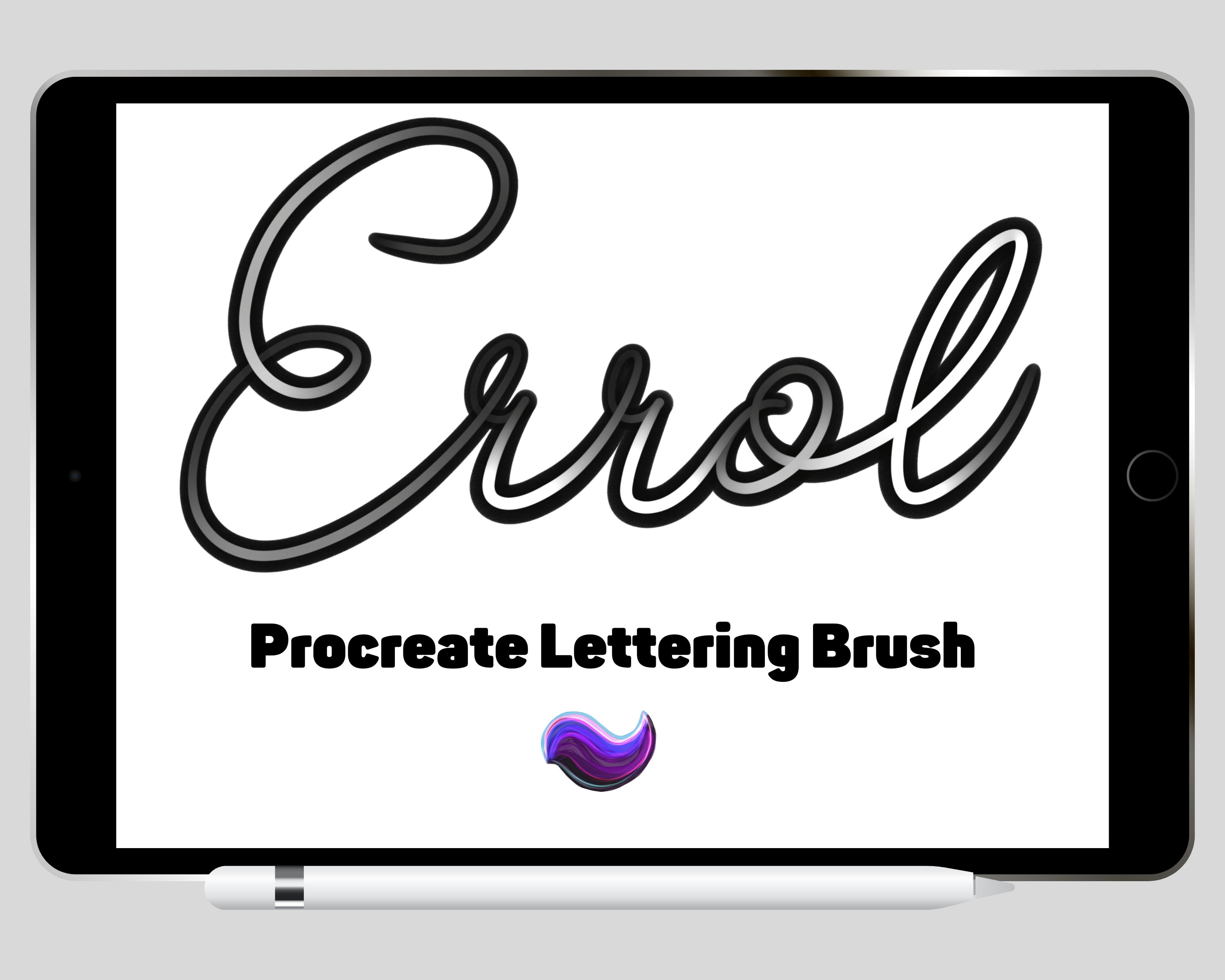 Errol Calligraphy / Lettering Brush for Procreate - Includes Colour ...