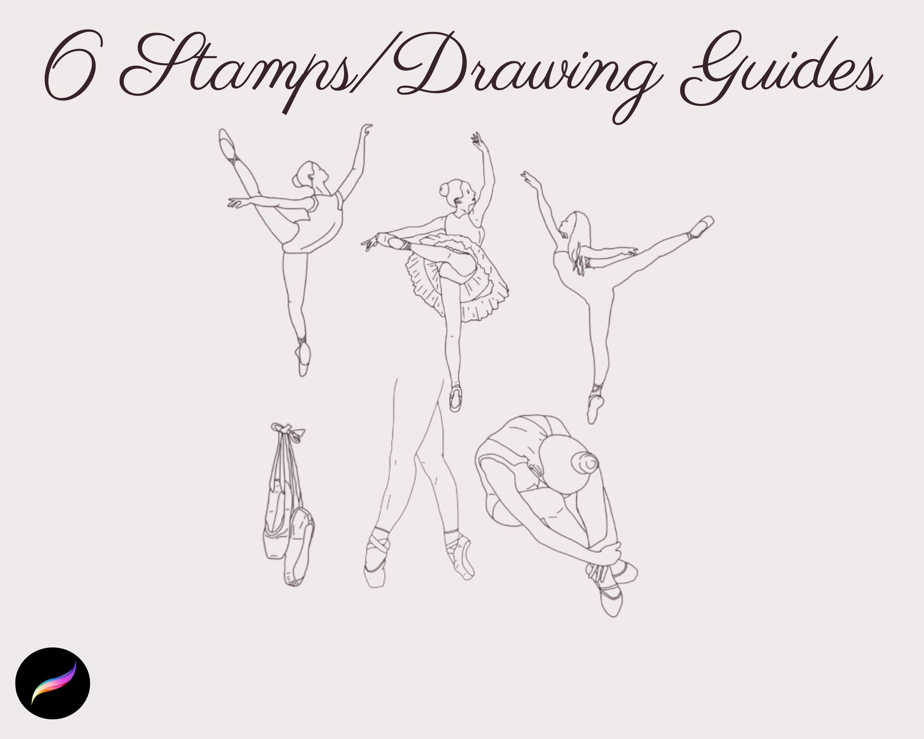 Coloured Pencil Ballerina Toolkit for Procreate - 18 X Brushes ...