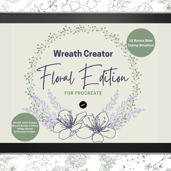 Floral Wreath Stamp - Etsy