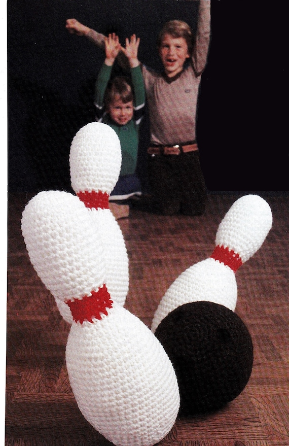 Vintage Crochet Pattern Bowling Game Amigurumi Toy Ball Pins | Etsy