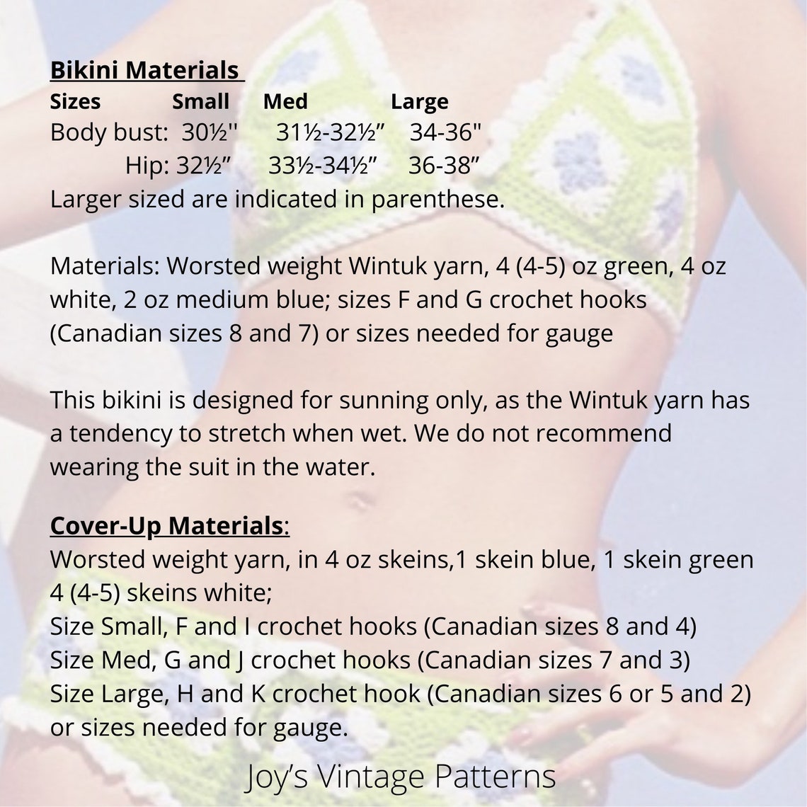 Stylish Granny Square Bikini & Matching Cover-up Vintage Crochet ...