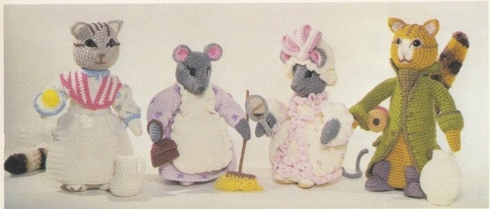 11 Peter Rabbit & Friends Vintage Crochet Patterns Instant Digital ...