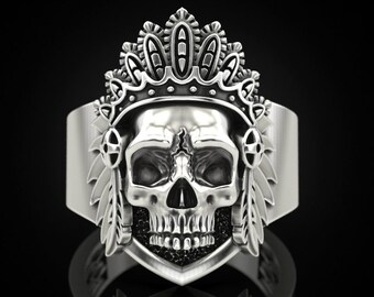 14k Indian Head Ring - Etsy
