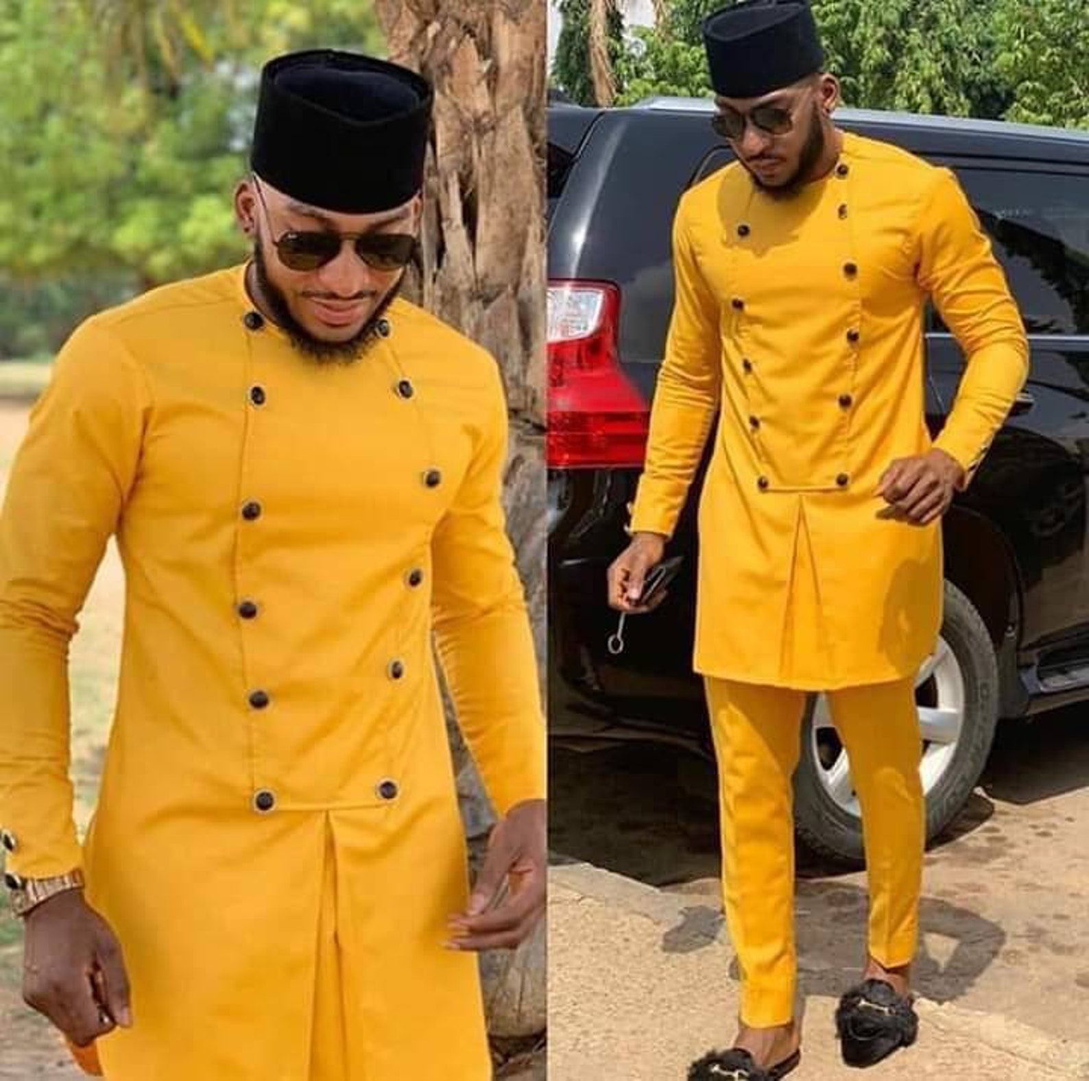 Fashionable African men suitAfrican special occasions | Etsy