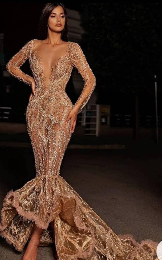 Long Sleeve Evening Dressafrican Party Wearsexy Prom Etsy
