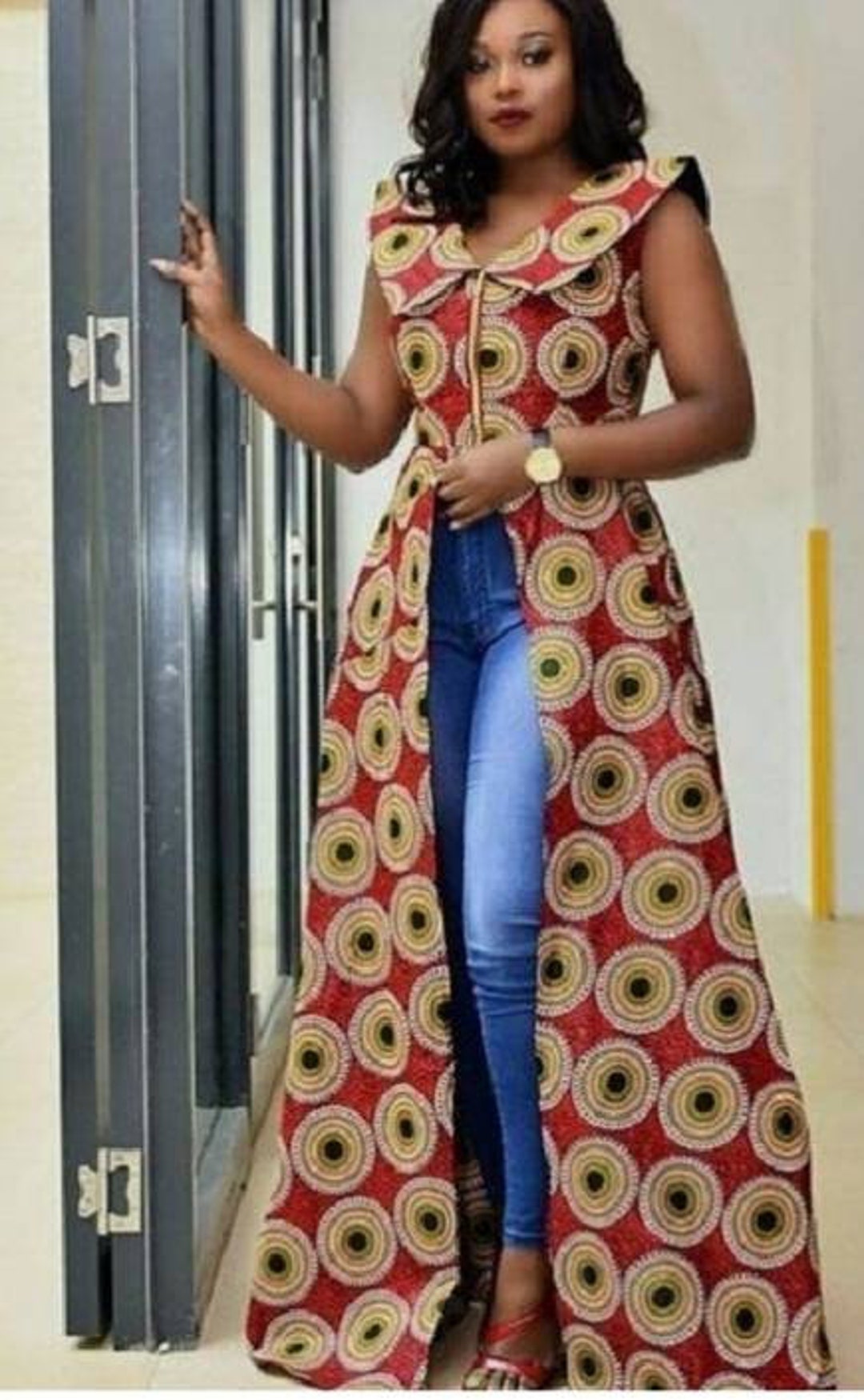 African Long Jacket Dress,ankara Jacket,hand Made Dress,africam Shop ...