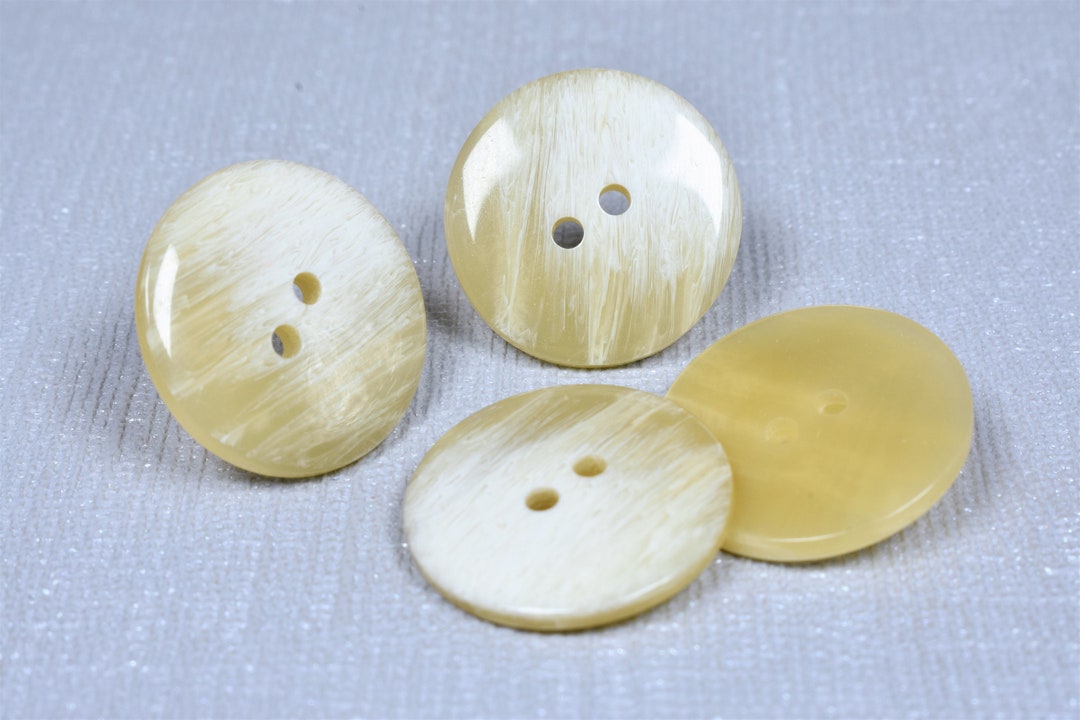 18mm/28l Imitation Horn Buttons, Ivory Round Marble Look Plastic ...