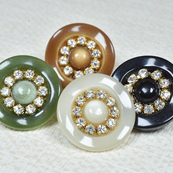 Rhinestone Buttons - Etsy