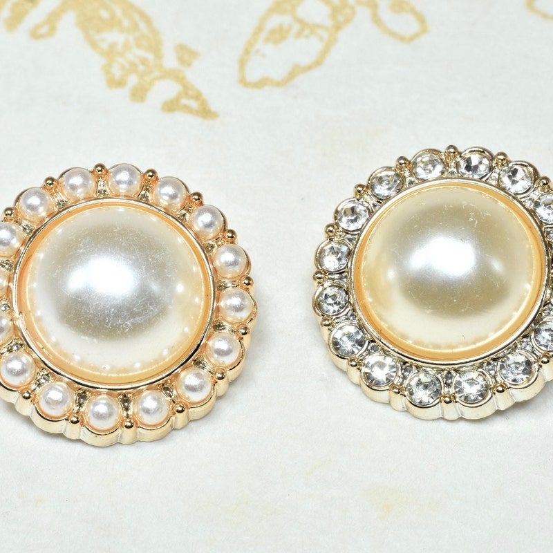 Rhinestone Buttons - Etsy