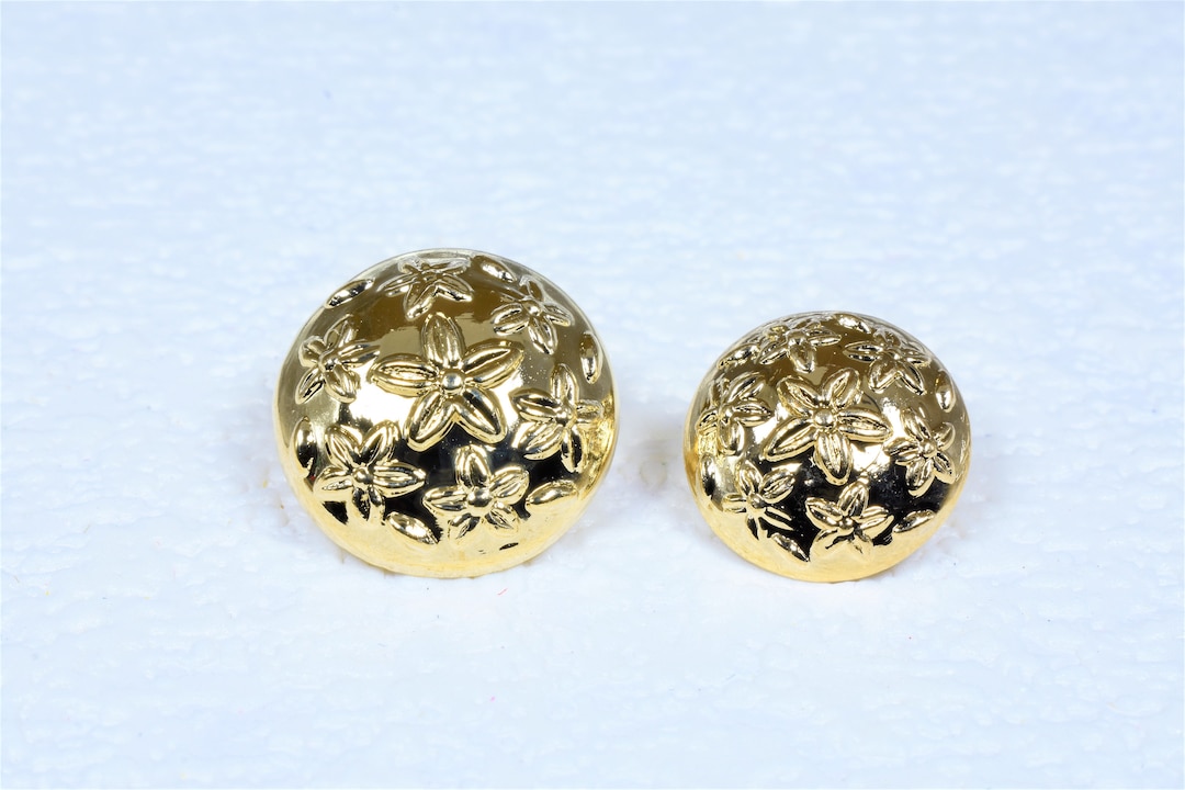Botones en relieve de oro claro de 15 mm 18 mm 21 mm botón de - Etsy España