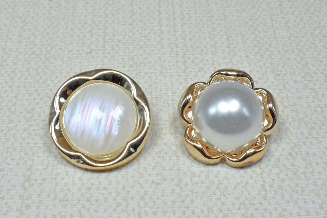 17mm,20mm,25mm Big Pearl Buttons, Shiny Moonstone Buttons, Flower ...