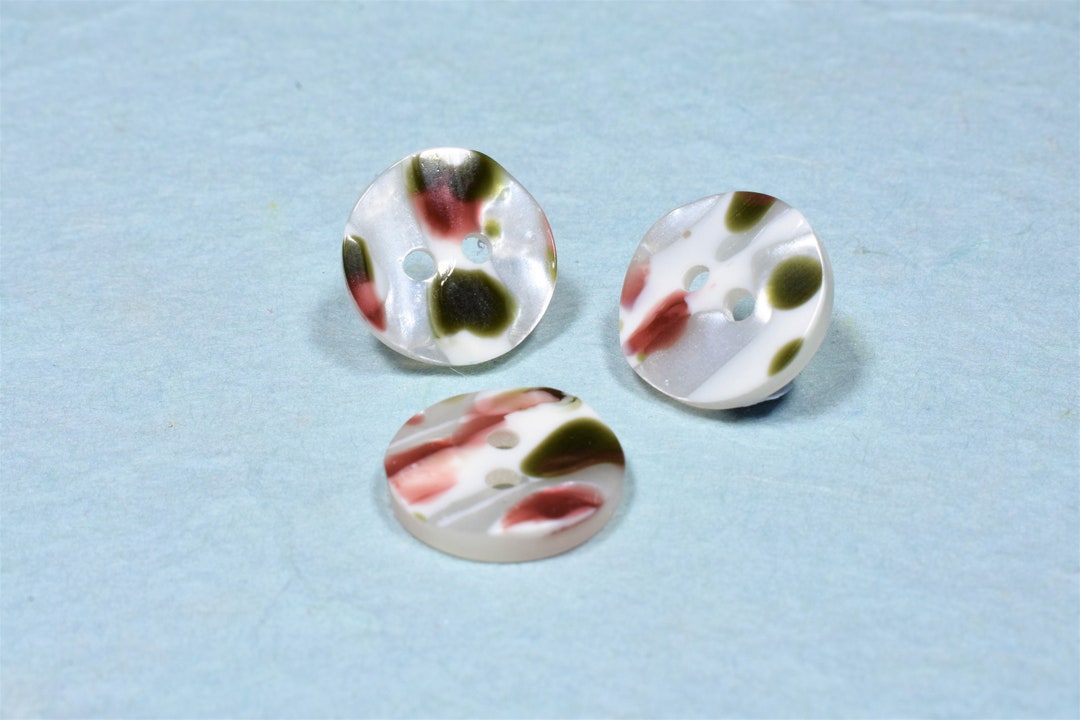 10 ,14mm/22l Abalone Effect Resin Buttons, Whimsical Buttons 2 Hole ...