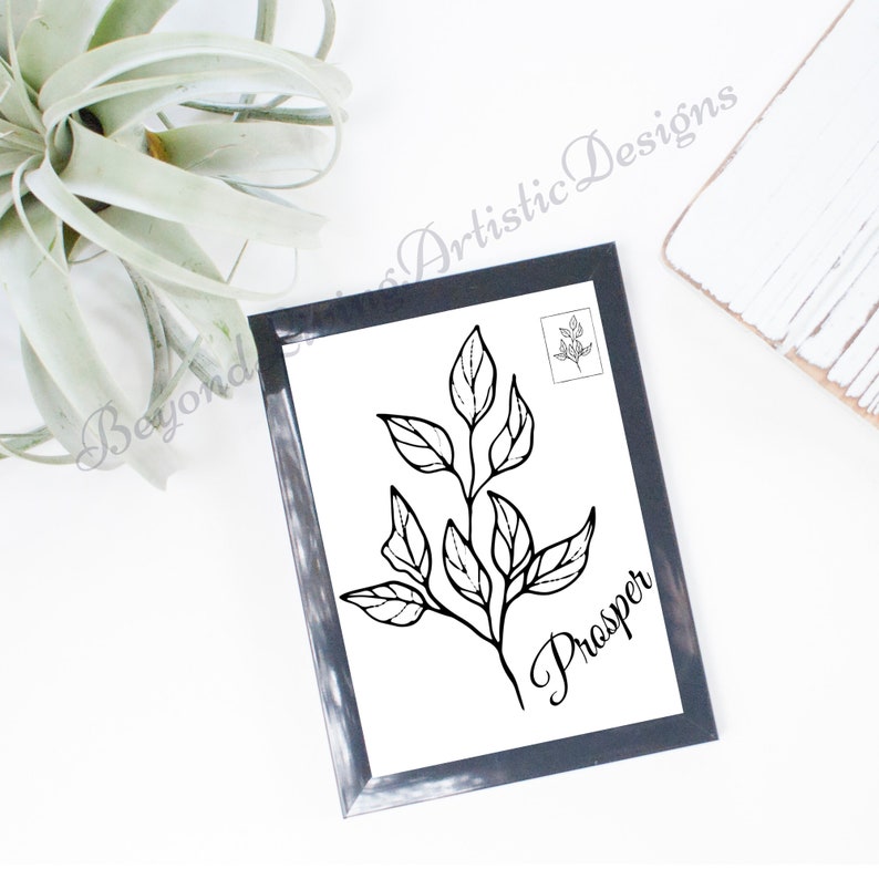 Prosper Inspirational Word Wall Art, Wall Decor, Printable Art, Minimal ...