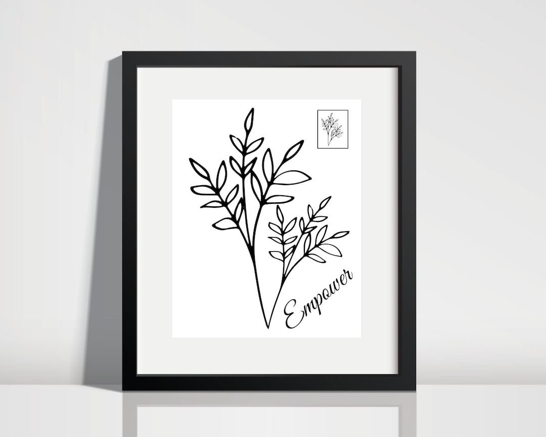 Empower Inspirational Word Wall Art, Wall Decor, Printable Art, Minimal ...