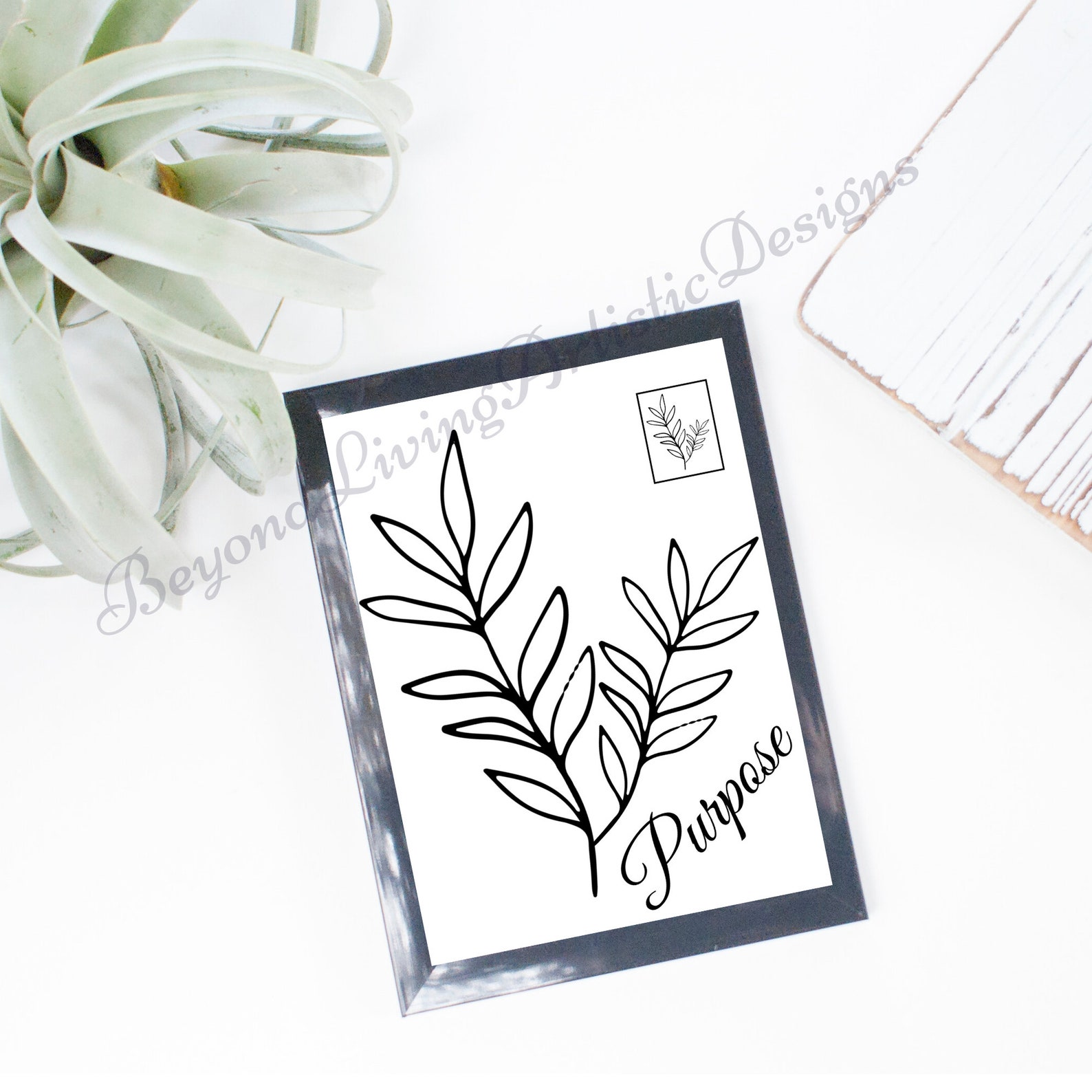 Purpose Inspirational Word Wall Art, Wall Decor, Printable Art, Minimal ...