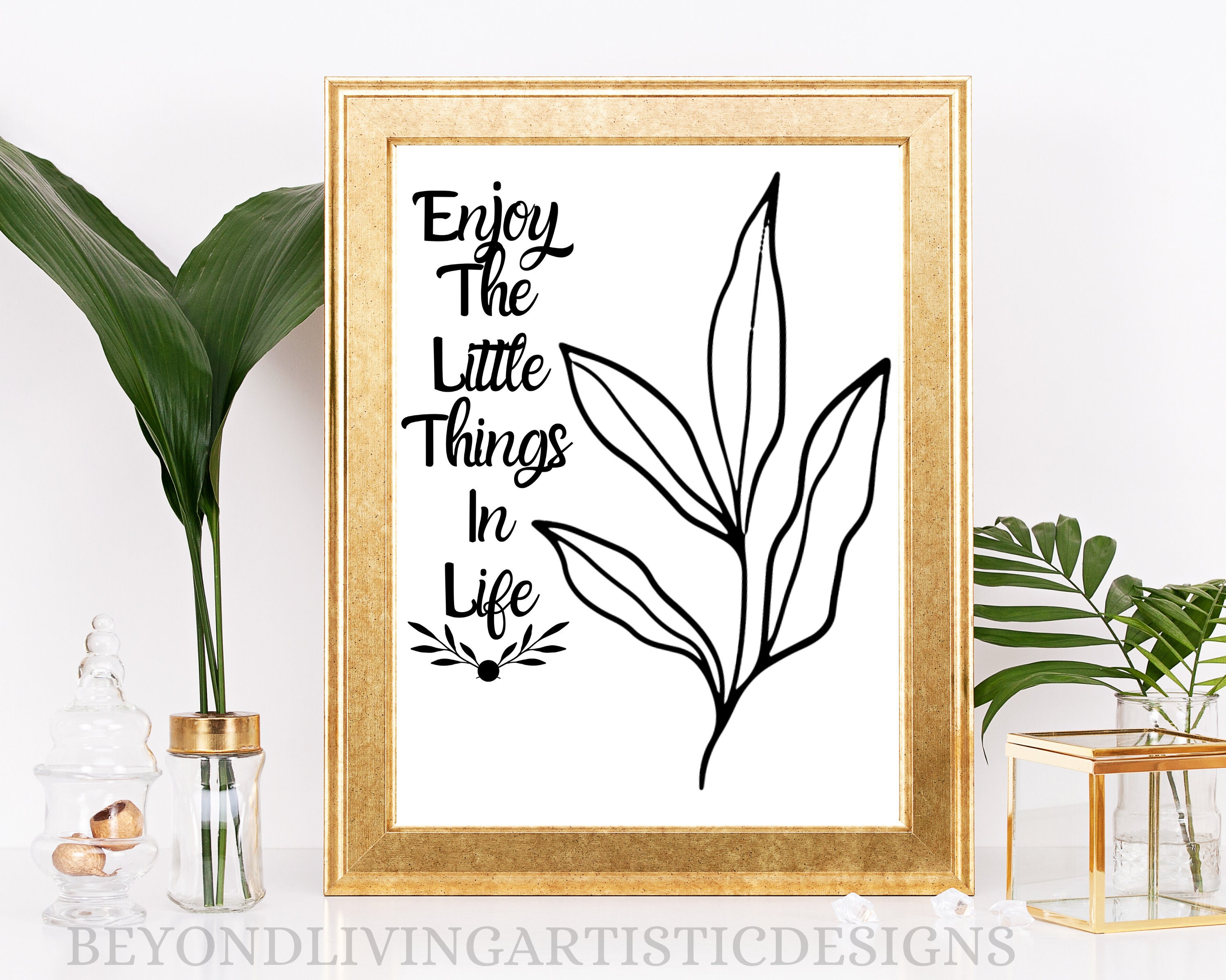 Enjoy the Little Things in Life Inspirational Art Print Quote for ...