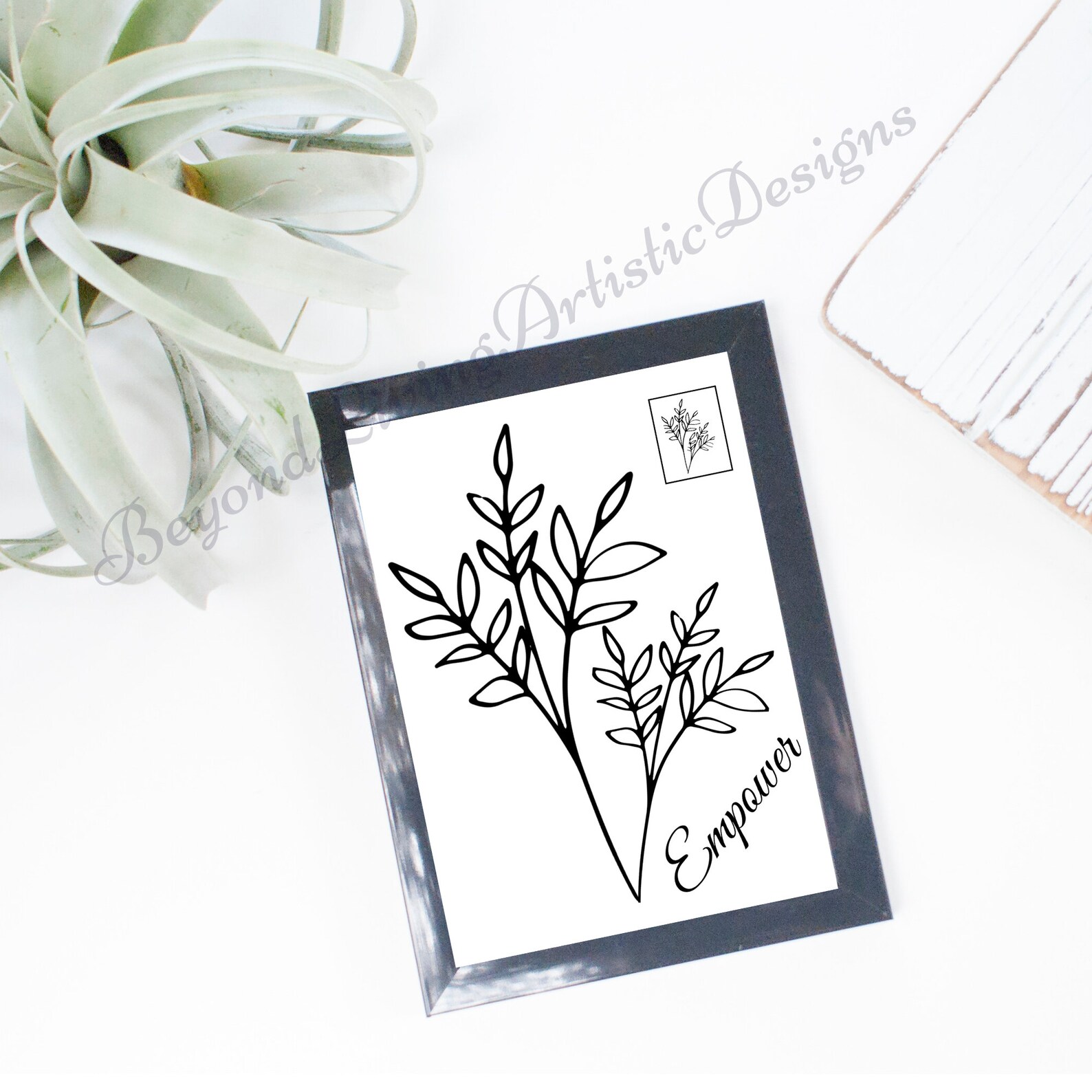 Empower Inspirational Word Wall Art, Wall Decor, Printable Art, Minimal ...