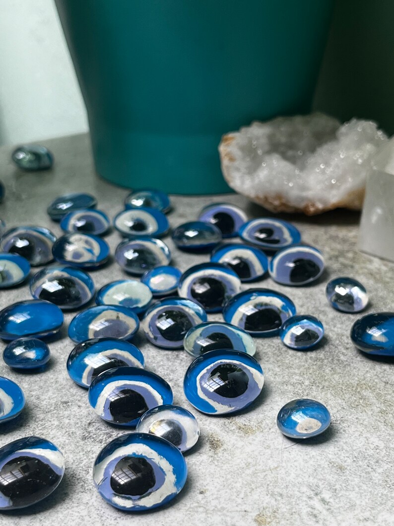 Evil Eye Amulets Made From Glass Garden Bubbles - Etsy