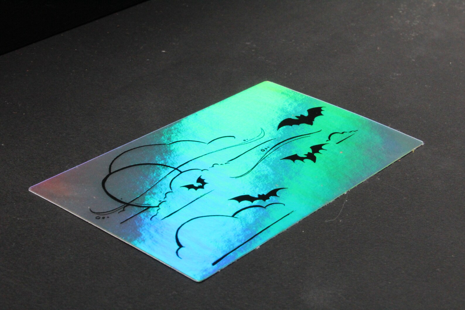 Holographic Bat 4" X 2.5" Vinyl Stickers - Etsy
